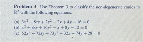 solved problem 3 use theorem 3 to classify the