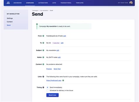 Using Our Mailer Learn Mailcoach Mailcoach