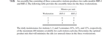 solved 2 22 an assembly line consisting of three