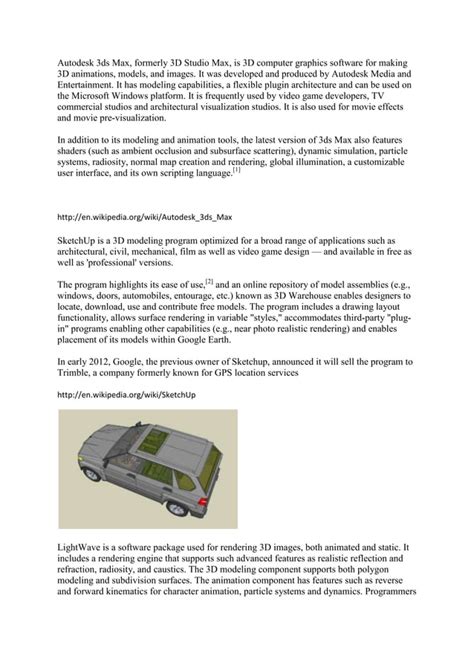 3d Research Docx 3 D Graphics Computer Software And Applications