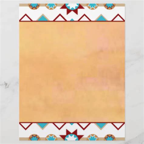 Native American Pattern Letterhead Zazzle