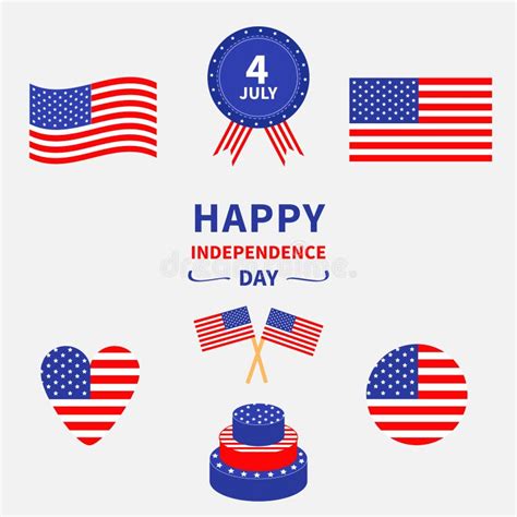 Happy 4th July Round Stock Illustrations 432 Happy 4th July Round