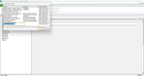 how to configure sql query to create bi report sage 300