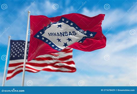 Arkansas Set Of Usa Official State Symbols Vector Illustration
