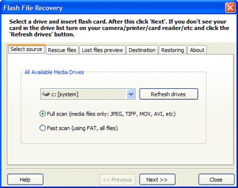 Flash File Recovery Is A Data Recovery Tool For Various Flash Cards