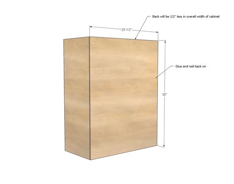 Wall Kitchen Cabinet Basic Carcass Plan Ana White