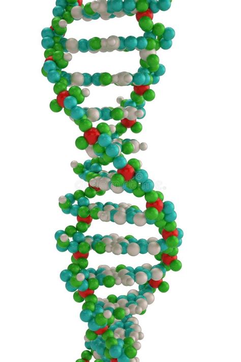 Concept Of Biochemistry With Dna Molecule Isolated On White Background 3d Illustration Stock