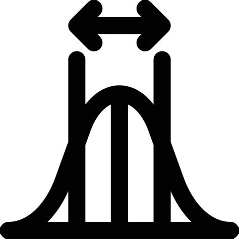 Confidence Interval Statistics Curve Outline Icon 60576701 Vector Art