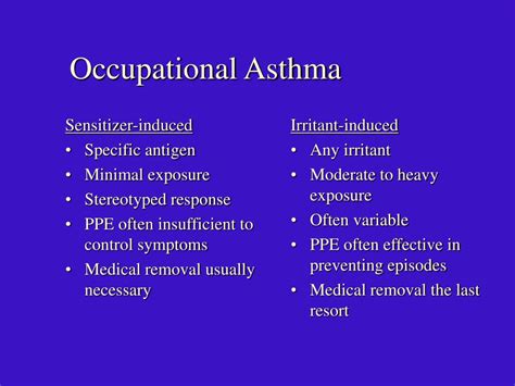 Ppt Occupational Asthma Powerpoint Presentation Free Download Id 167660