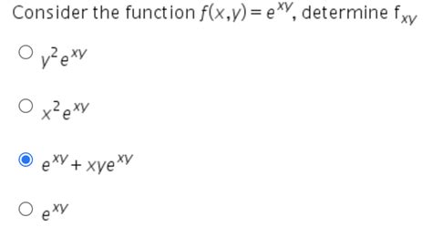 Solved Consider The Function Fxye Determine Fxy O V²