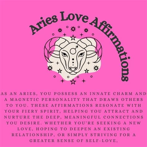 Aries Love Affirmations Instant Download 50 Empowering Affirmations