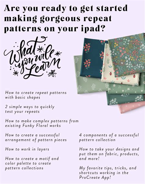 create repeat patterns in procreate online course step by step