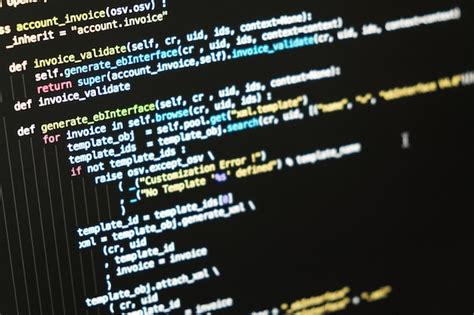 Concept De Technologie De Linformation Texte Du Script De Codage à L