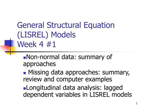 Ppt General Structural Equation Lisrel Models Week 4 1 Powerpoint