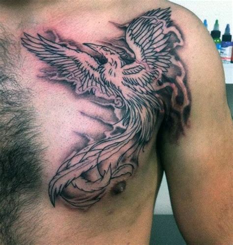 Phoenix Bird Tattoo Male Chest Symbolism Design And Placement Guide
