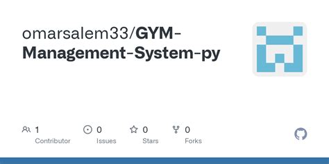 GitHub Omarsalem GYM Management System Py