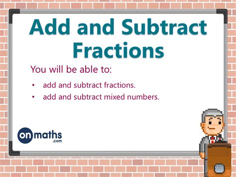 Add And Subtract Fractions Lesson Powerpoint Gcse Teaching Resources