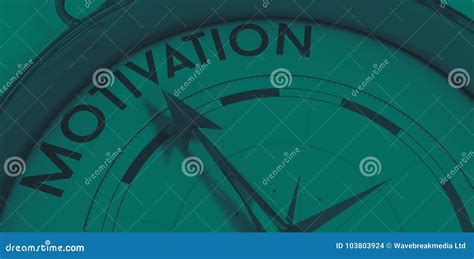 Compass Pointing To Motivation Stock Illustration Illustration Of