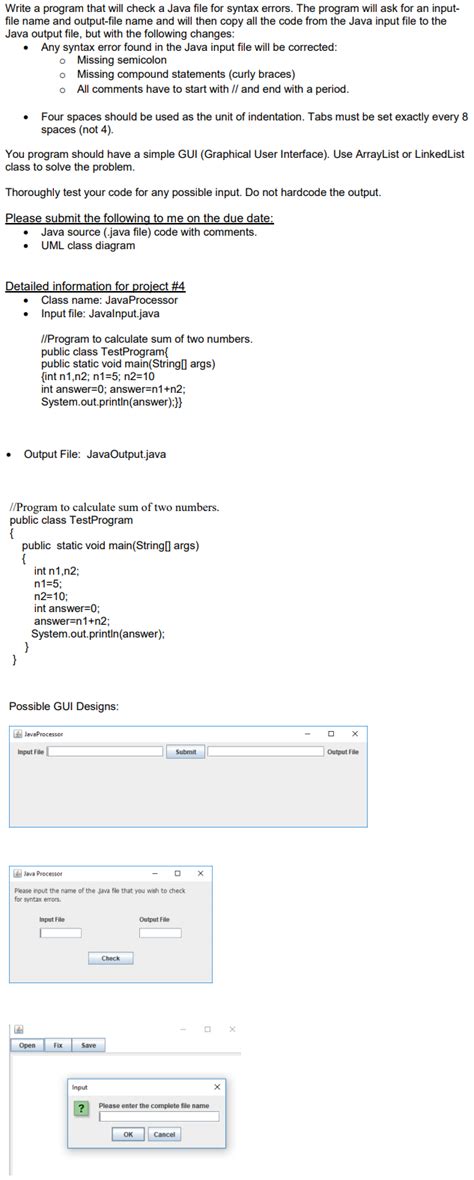 Solved Write A Program That Will Check A Java File For Chegg Com