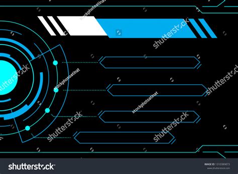 Blue Abstract Technology Future Interface Hud Stock Vector Royalty