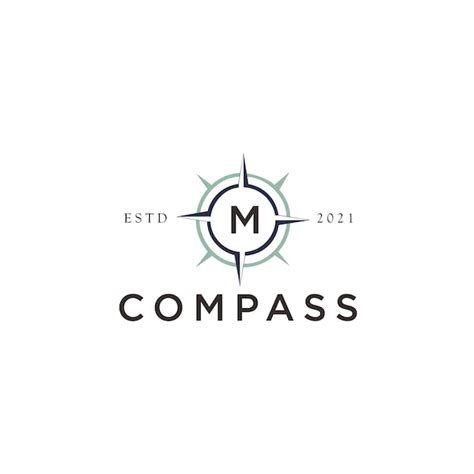 Premium Vector Initial M Compass Logo Designs
