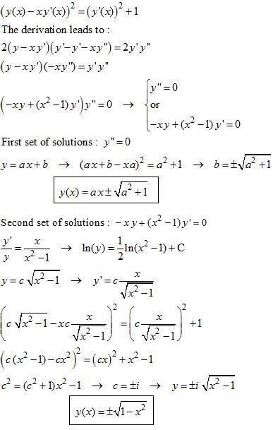Real Analysis A First Order Non Linear Ordinary Differential Equation Containing Various