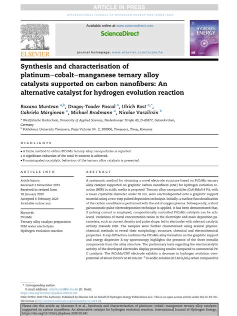 Pdf Synthesis And Characterisation Of Platinumcobaltmanganese