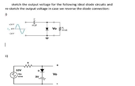 Solved Sketch The Output Voltage For The Following Ideal Chegg