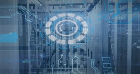 Image Of Scope Scanning Over Computer Servers Stock Image Image Of