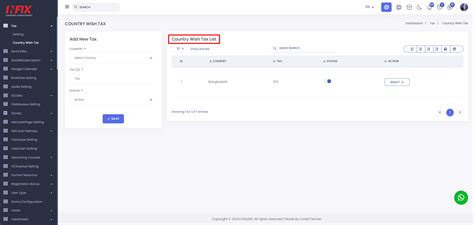 How To Work Tax Module In Infixlms Aorasoft Helpdesk