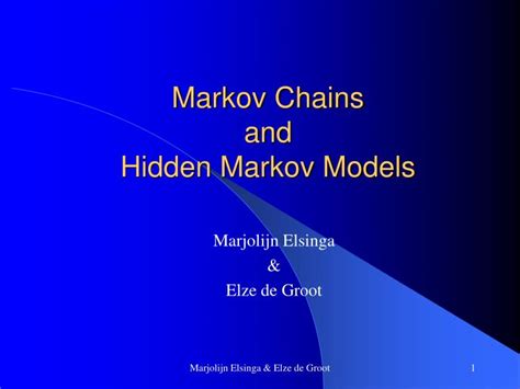 ppt markov chains and hidden markov models powerpoint presentation