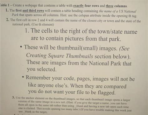 1 Create A Webpage That Contains A Table With