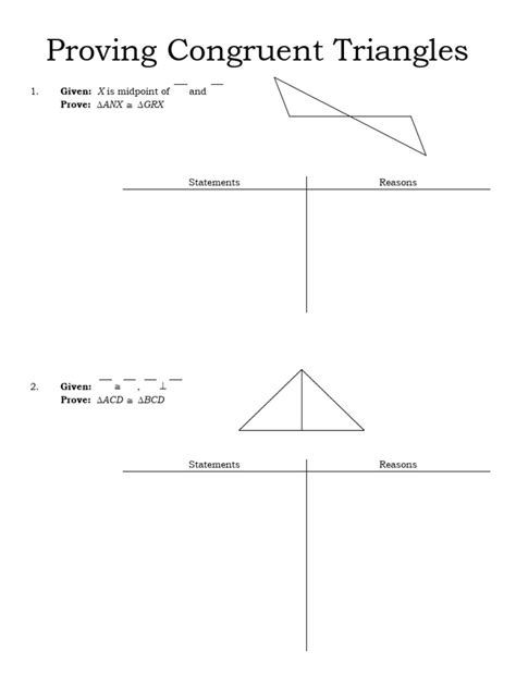 Congruent Triangles Proof Packet Pdf Euclidean Plane Geometry