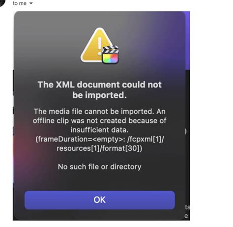 What Does This Error Message Mean When I Am Importing An Xml Rfcpx