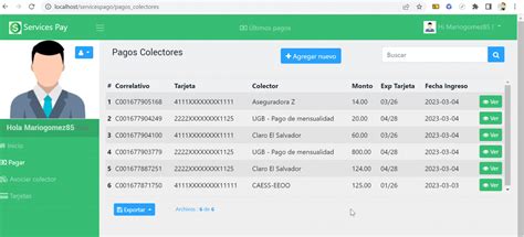 código de php sistema en php que simula pago de servicios colectores
