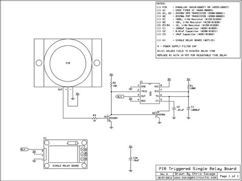 Pir Triggered Relay Circuits Savagecircuits