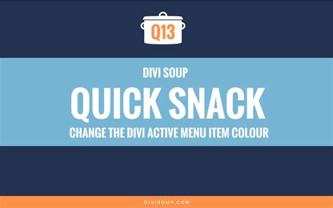 Q Change The Divi Active Menu Item Colour