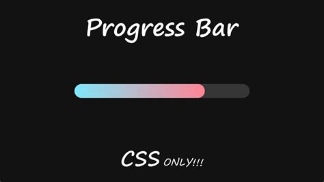 Gradient Progress Bar Animation Css Css Animation Youtube