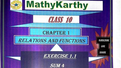 10th Maths Chapter 1in Tamilrelations And Functions Exercise11 Sum4
