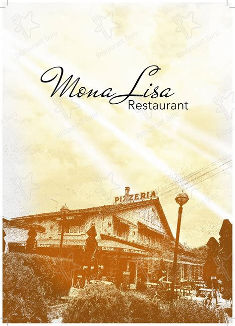 Menu Au Pizza Mona Lisa Pizzeria Yerres