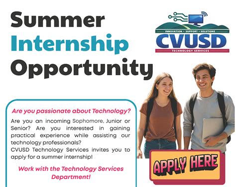 High School Students Apply For Cvusds Summer Internship Opportunity