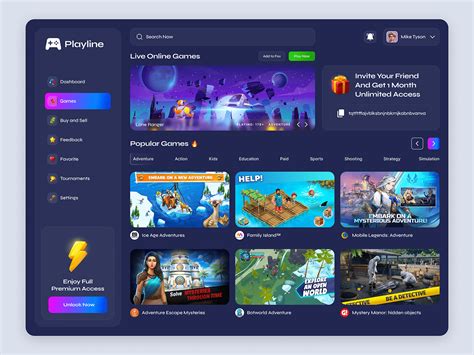 Gaming Dashboard Ui Design On Behance