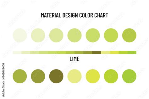 Material Design Color Chart Color Scheme Stock Vector Adobe Stock