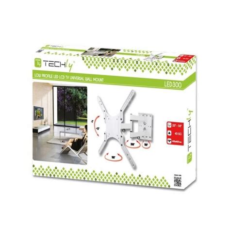 Поставка за телевизор, Techly, Метал, Сребрист - eMAG.bg