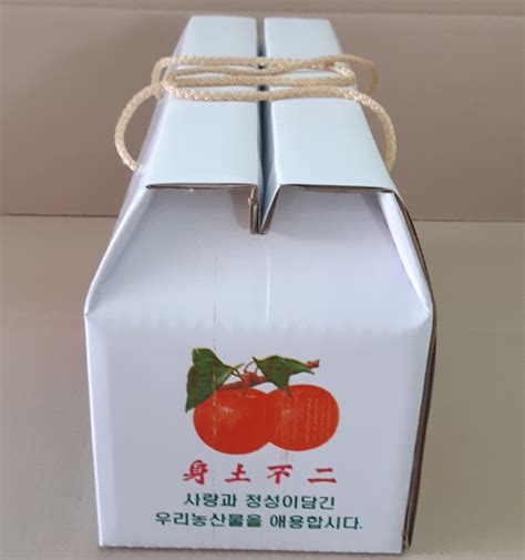 코팅백색 사과 3kg 손잡이끈박스50매 박스도매닷컴
