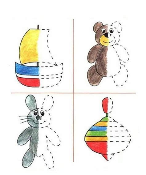 Дорисуй картинку для детей 4 5 лет