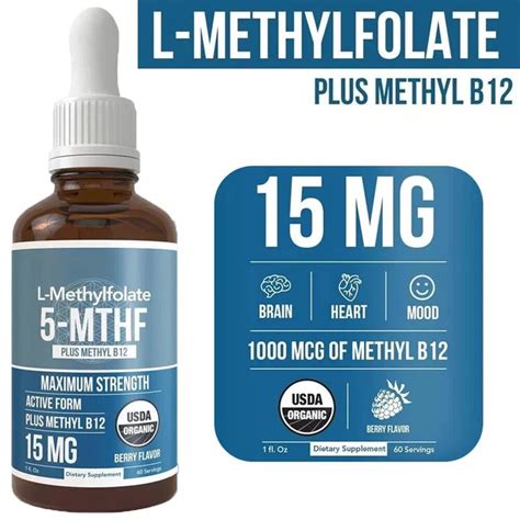 Uk Liquid Vitamins Folate Supplement L Methyl Folate 5 Mthf Drops 1000