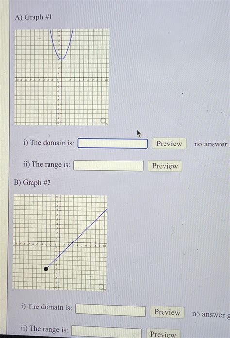Solved A Graph I The Domain Is Previewno Answerii Chegg