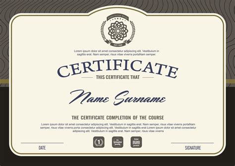 Qualification Certificate Template With Elegant Design 2562300 Vector Art At Vecteezy