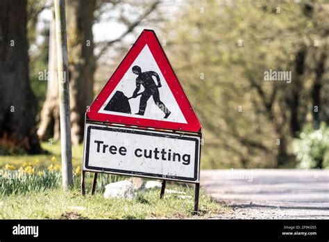 Tree Cutting Warning Sign Hi Res Stock Photography And Images Alamy
